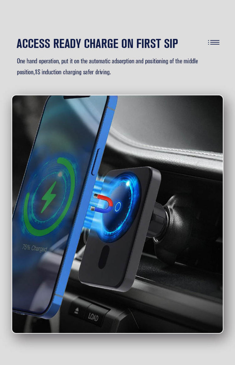 Wireless Magsafe car holder and charger | for Apple iPhone 12 and 13 ...